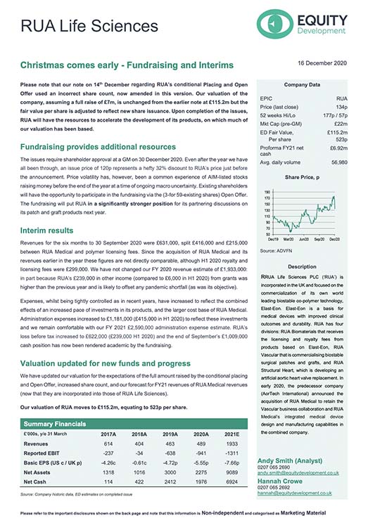 Research - Rua Life Sciences